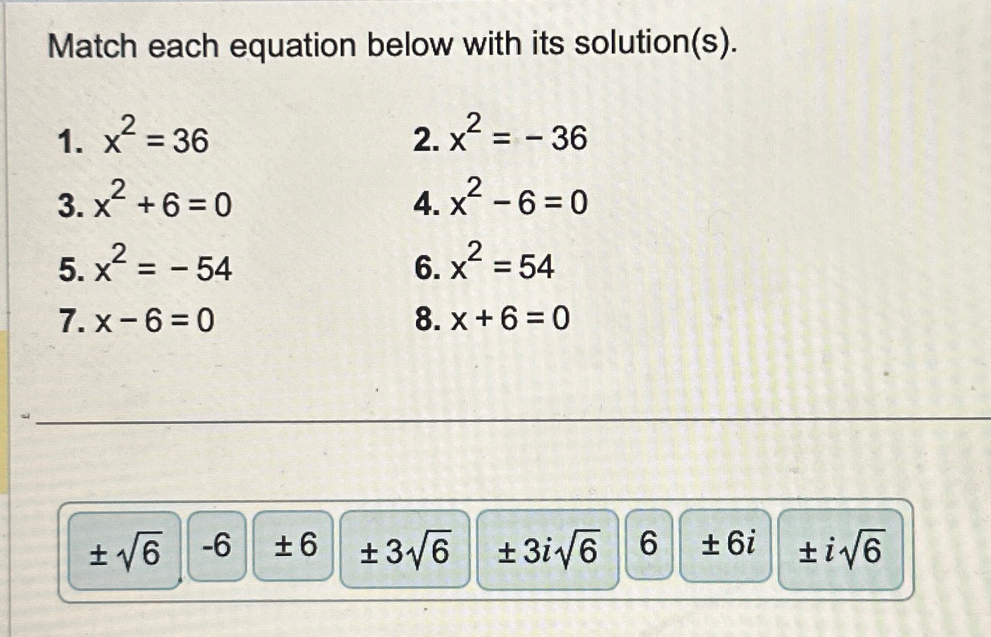 Solved Match each equation below with its | Chegg.com
