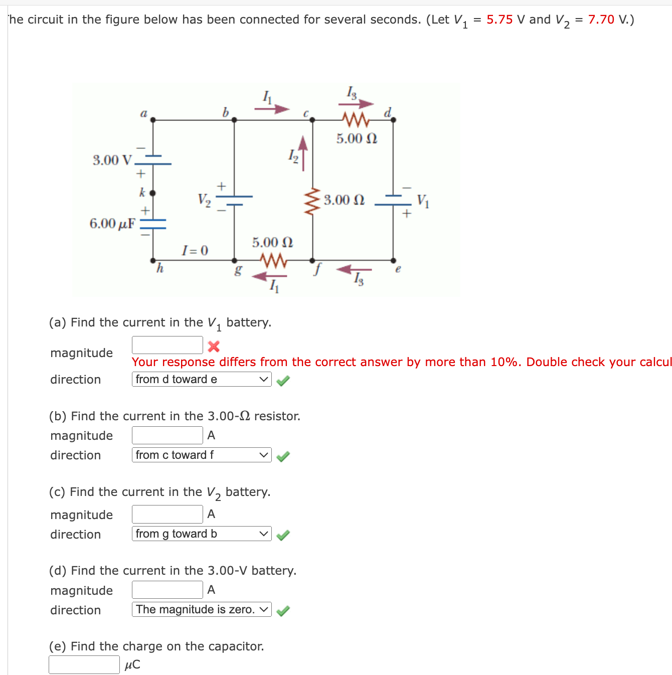 Solved he circuit in the figure below has been connected for | Chegg.com