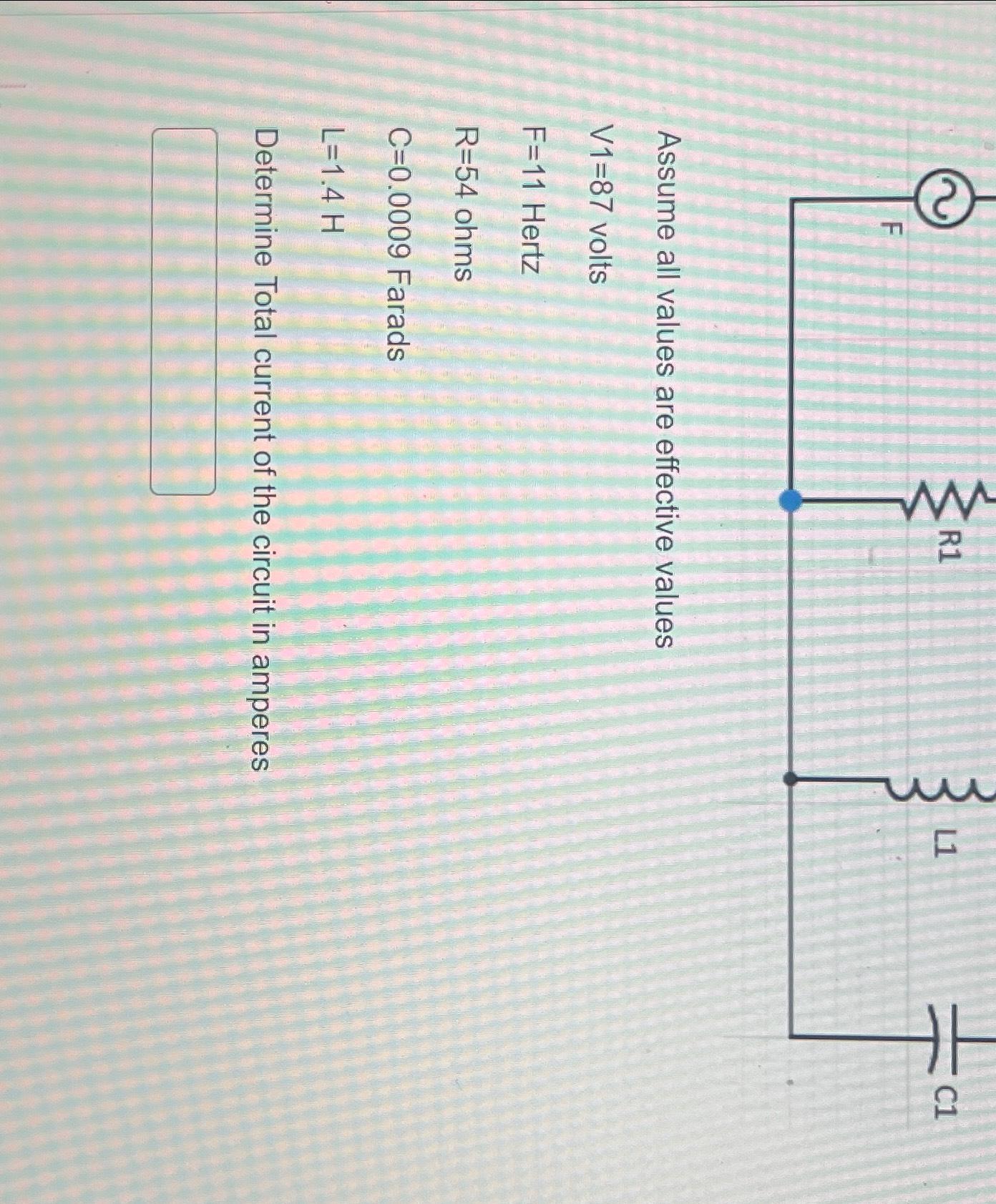 Solved Assume all values are effective valuesV1=87 | Chegg.com