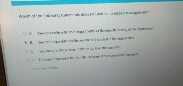 Solved Which of the following statements does not pertain to | Chegg.com