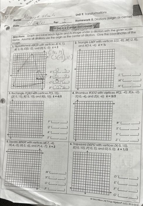 Solved Directions Graph and label eoch ligure and its image | Chegg.com