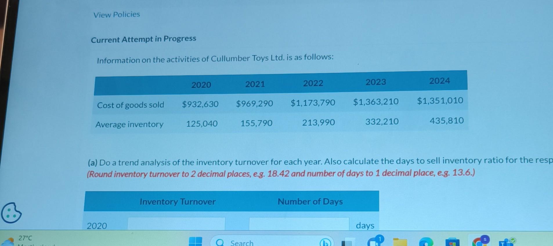 Solved • 27°C Current Attempt in Progress Information on the | Chegg.com