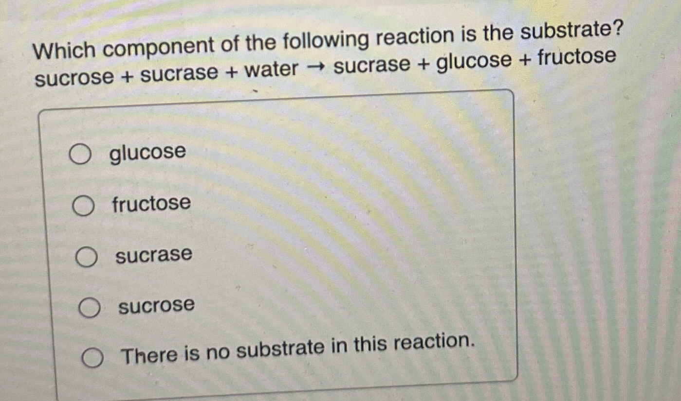 Solved Which component of the following reaction is the | Chegg.com