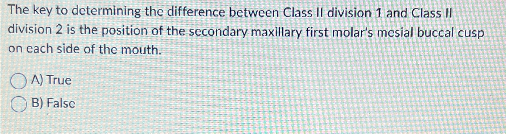 Solved The key to determining the difference between Class | Chegg.com