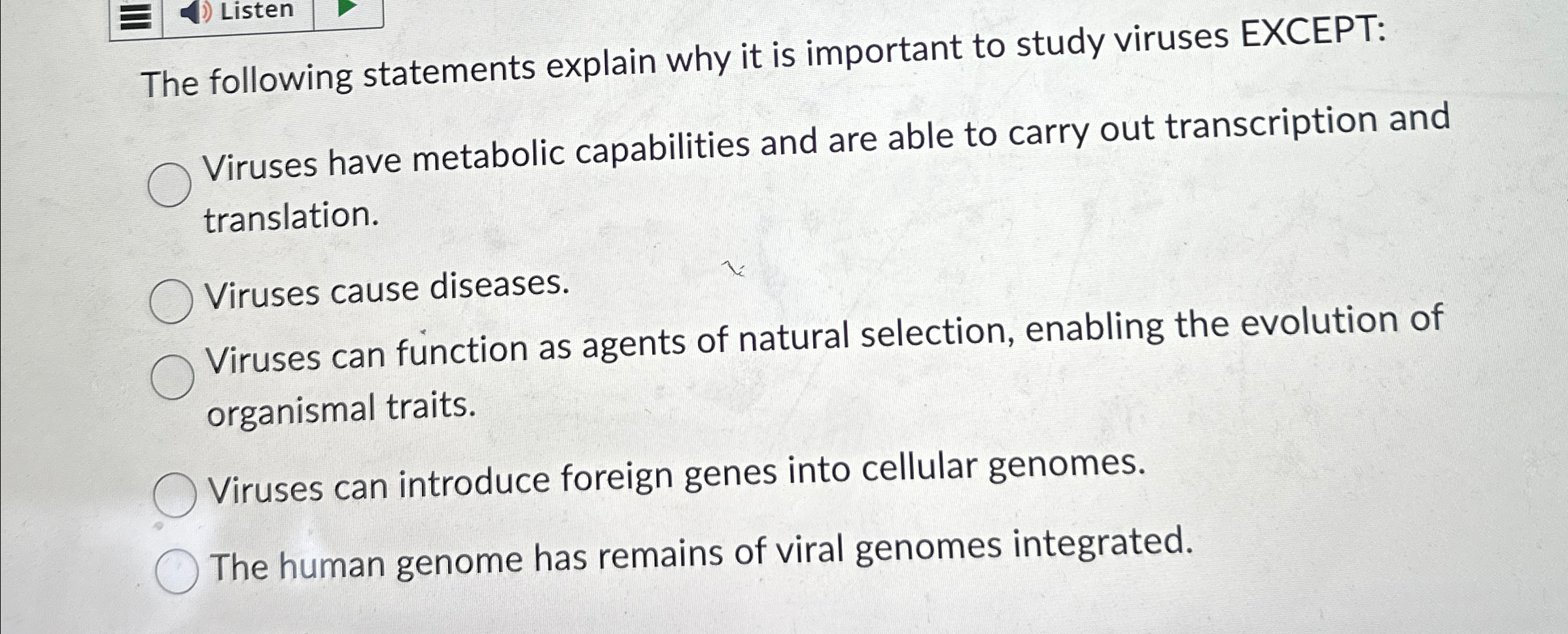 Solved ListenThe following statements explain why it is | Chegg.com