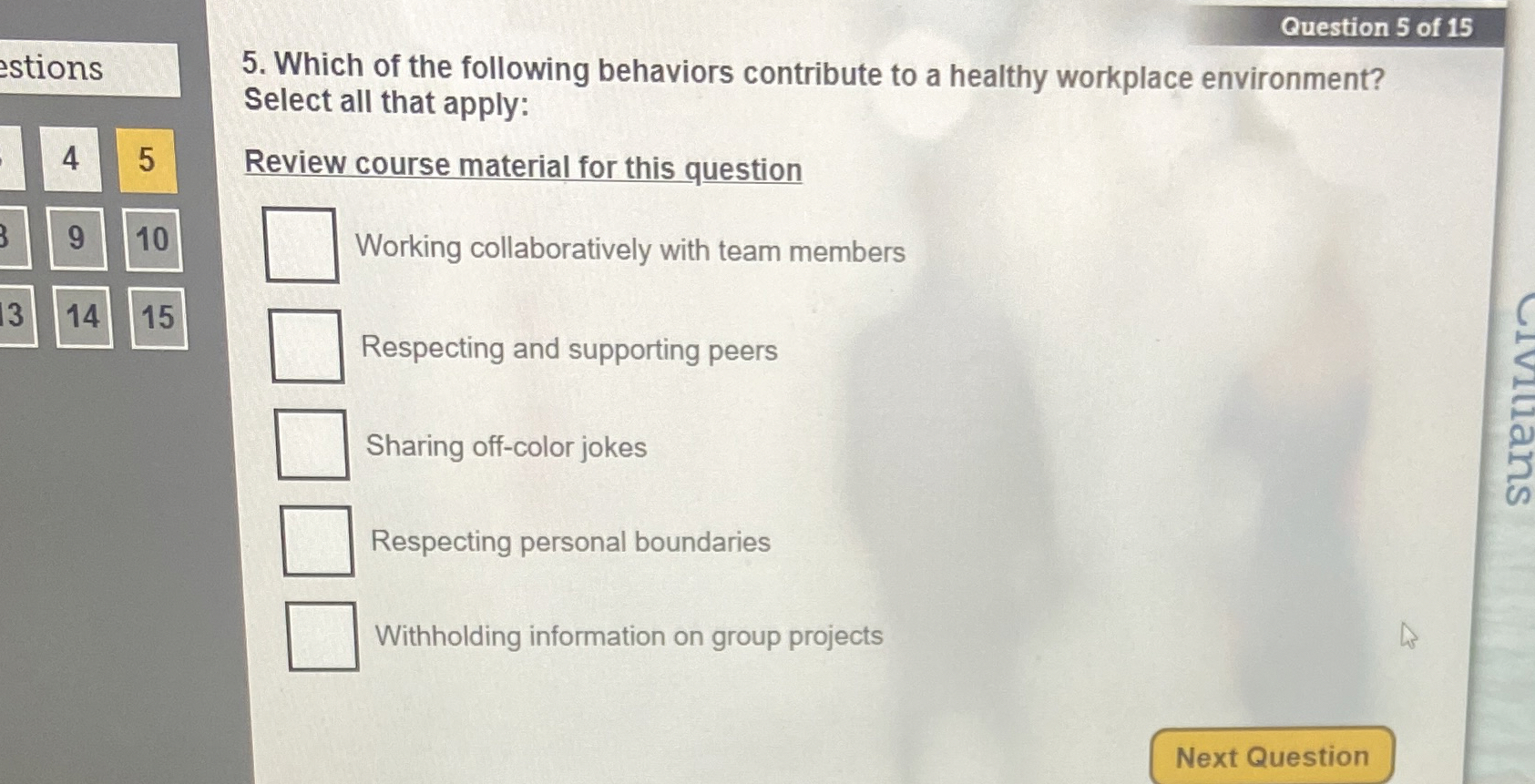 Solved Which of the following behaviors contribute to a | Chegg.com