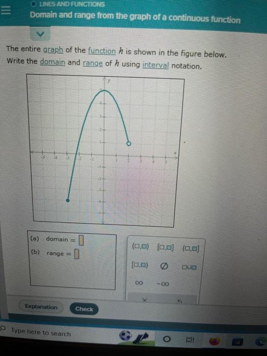 Solved The entire graph of the function h is shown in the | Chegg.com