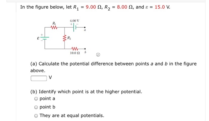 Solved In the figure below, let R1 = 9.00 Ω, R2 = 8.00 Ω, | Chegg.com