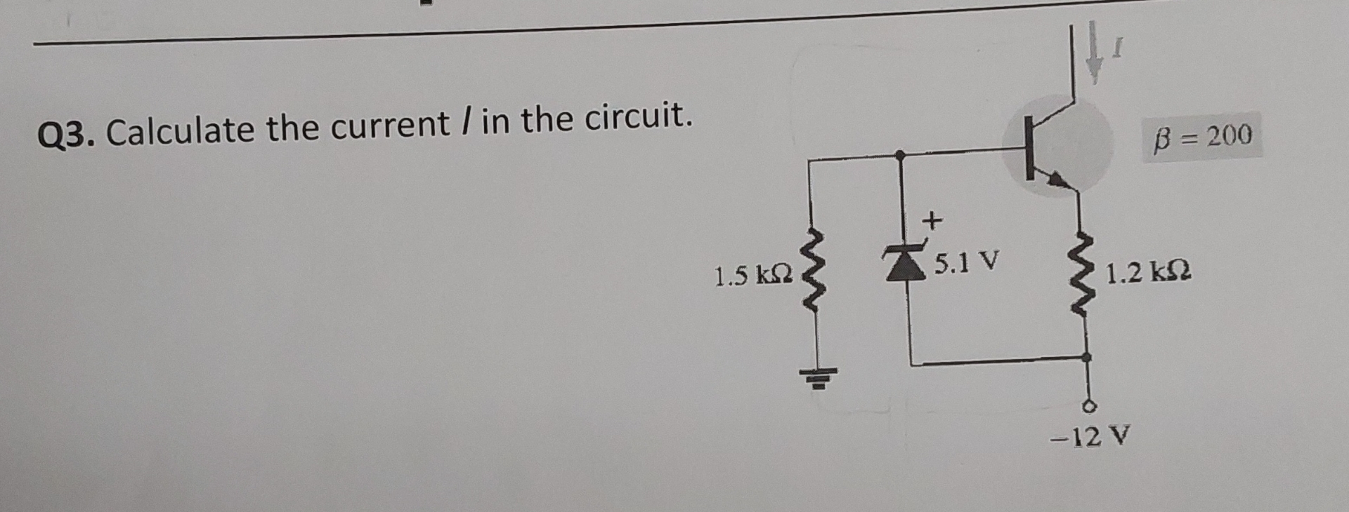 Solved Q3. ﻿Calculate the current ?? ﻿in the circuit. | Chegg.com