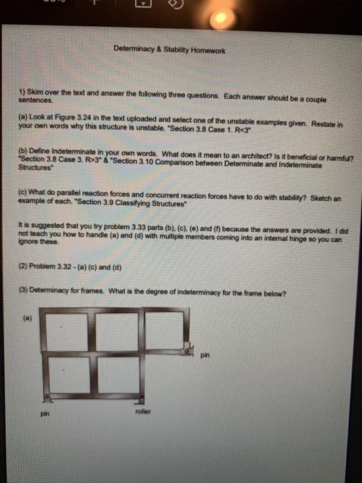 Solved Determinacy & Stability Homework 1) Skim over the | Chegg.com