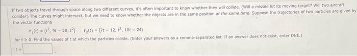 Solved Consider following parametric equations for a curve. | Chegg.com