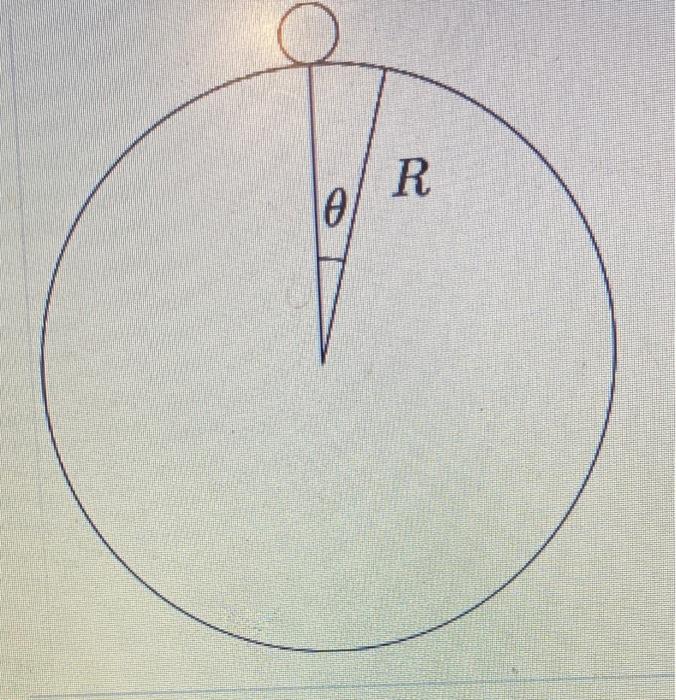Solved 8.A small massive sphere of radius r rests on top of | Chegg.com