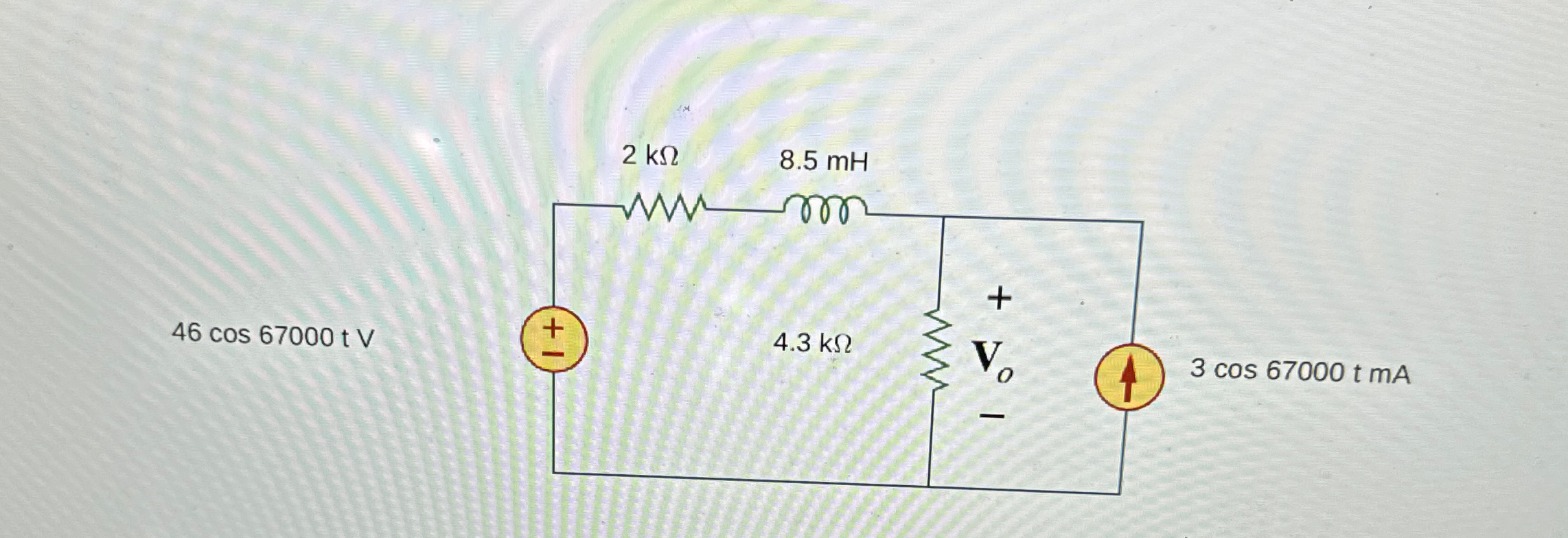 Solved Find Vo(t) ﻿using ohms law or superposition | Chegg.com