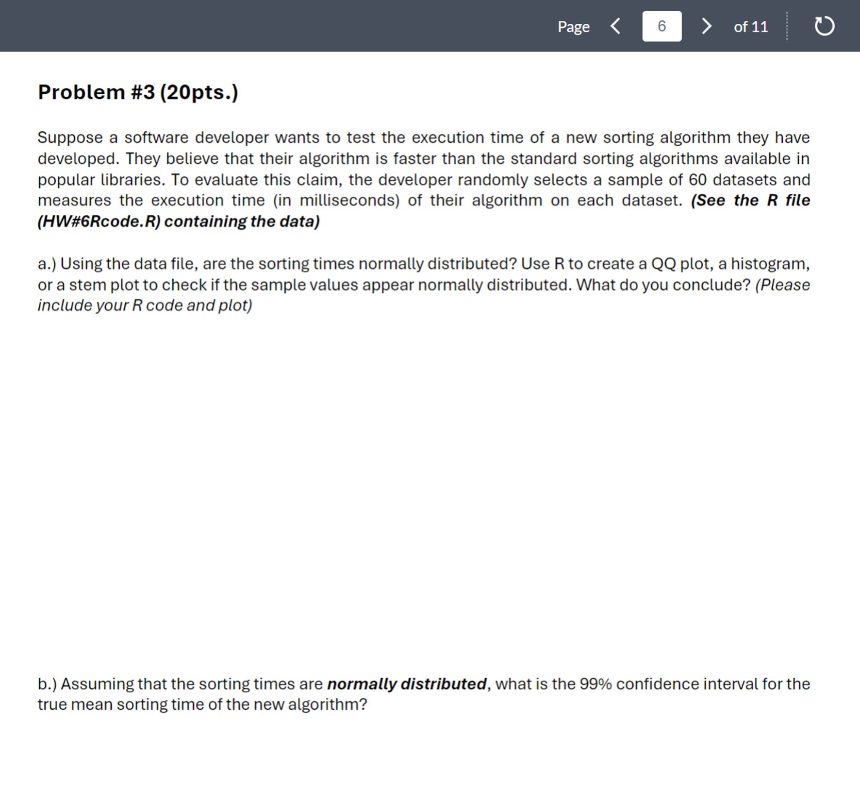 Problem #3 (20pts.)Suppose a software developer wants | Chegg.com