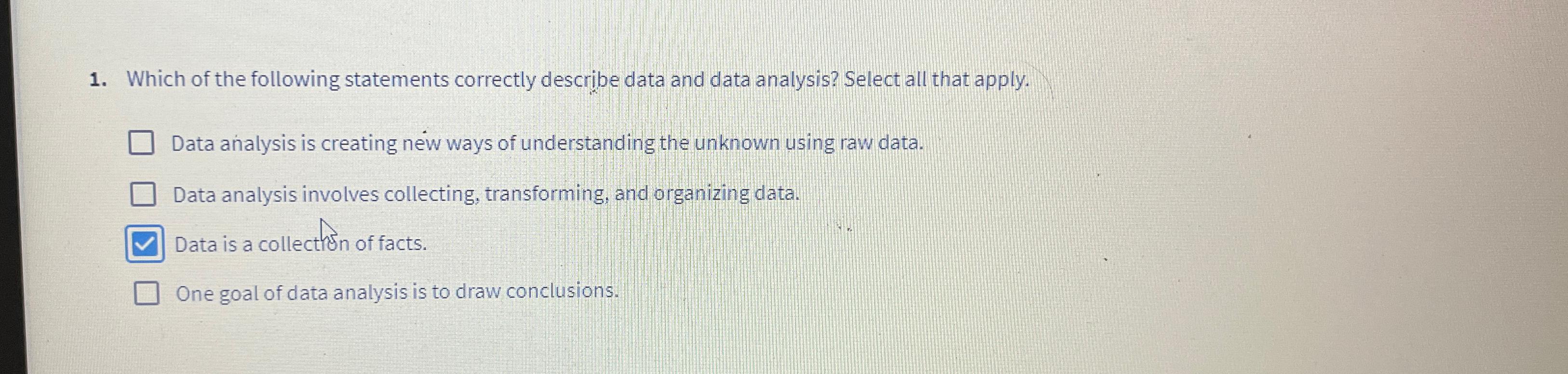Solved Which of the following statements correctly describe | Chegg.com