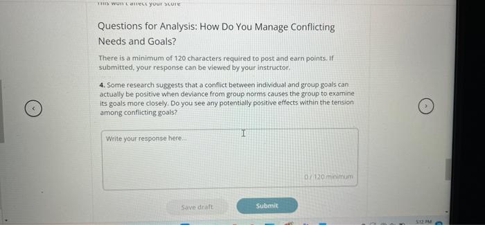 Solved CASE STUDY How Do You Manage Conflicting Needs and | Chegg.com