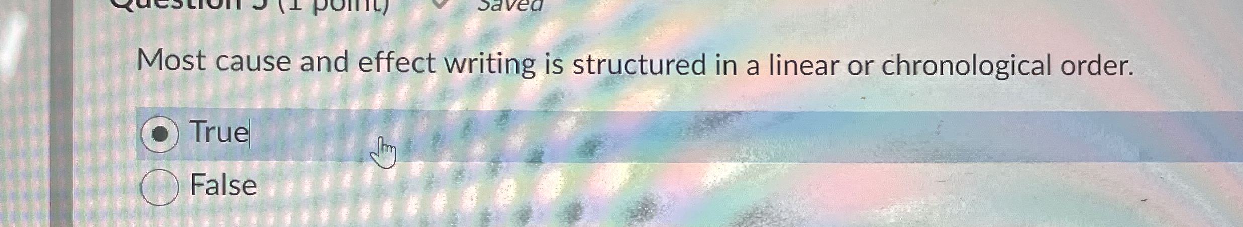 Solved Most cause and effect writing is structured in a | Chegg.com