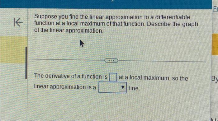 Solved Suppose you find the linear approximation to a | Chegg.com