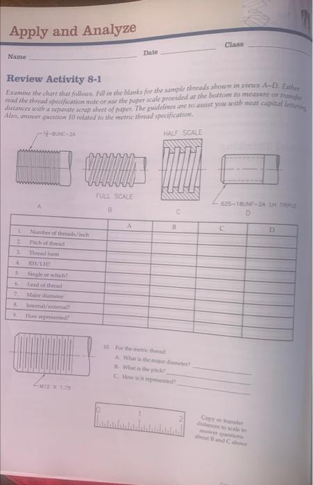 Solved Rewiew Activity 8-1 Examine the chart that follous. | Chegg.com