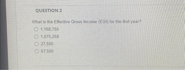 What is the Effective Gross Income (EGI) for the | Chegg.com