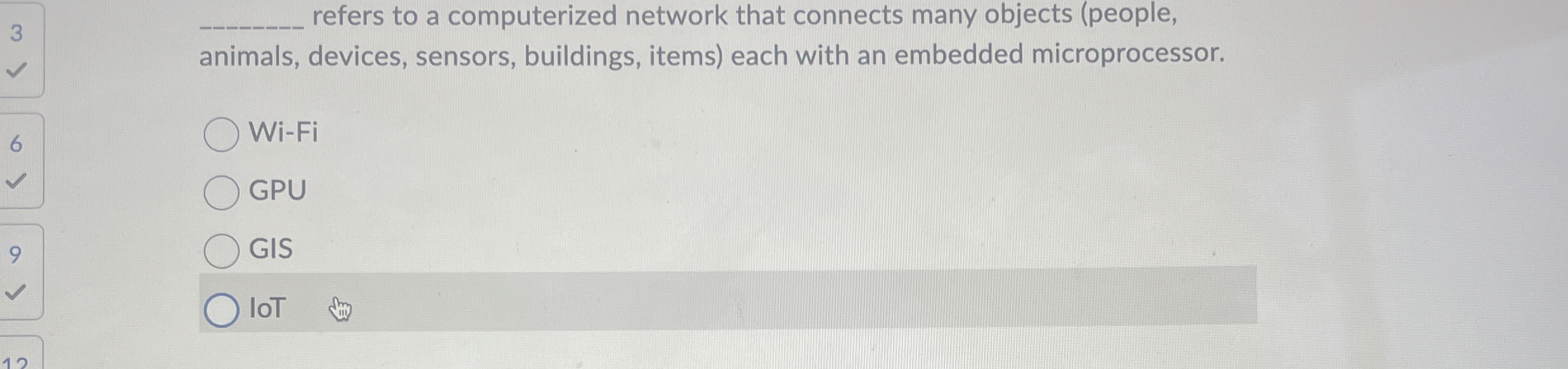 Solved 3q, ﻿refers to a computerized network that connects | Chegg.com