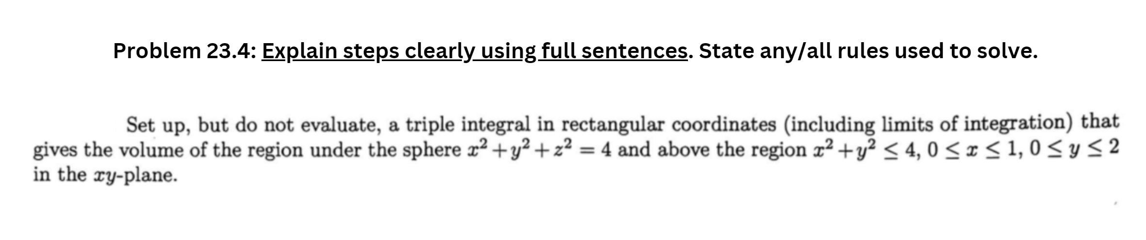 Solved Problem 23.4: Explain steps clearly using full | Chegg.com