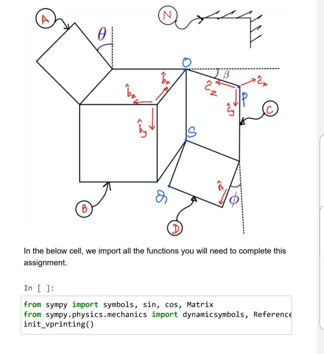 In the figure below, B is a rigid cube whose sides | Chegg.com
