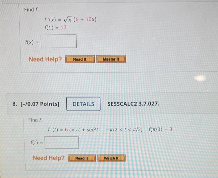 Solved F X 5x4−4x5 F 0 2 X X5−3x6 2 Sesscalc2 3 7 017