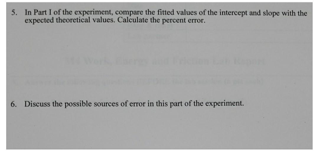 Solved In force Vs In angular velocity5. In Part I of the | Chegg.com