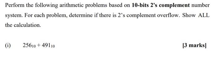 Solved Perform the following arithmetic problems based on | Chegg.com