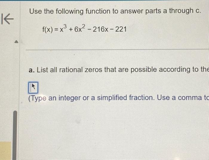 Solved K Use the following function to answer parts a | Chegg.com
