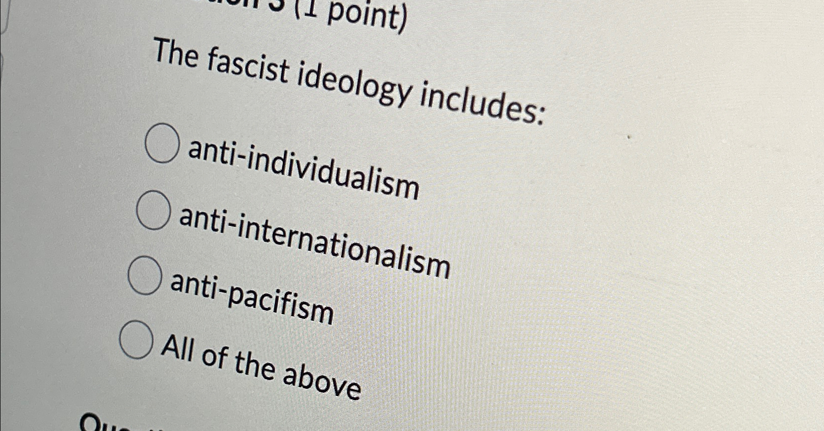 Solved The fascist ideology | Chegg.com