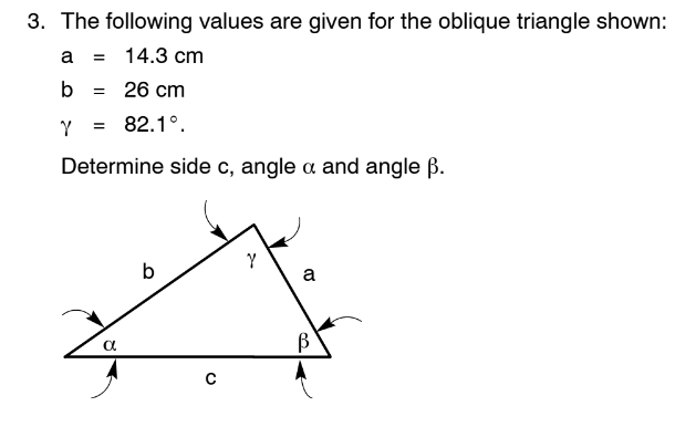 Solved The following values are given for the oblique | Chegg.com