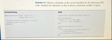 Solved Exercise 4.1 ﻿Skench a schemists of the circuit | Chegg.com