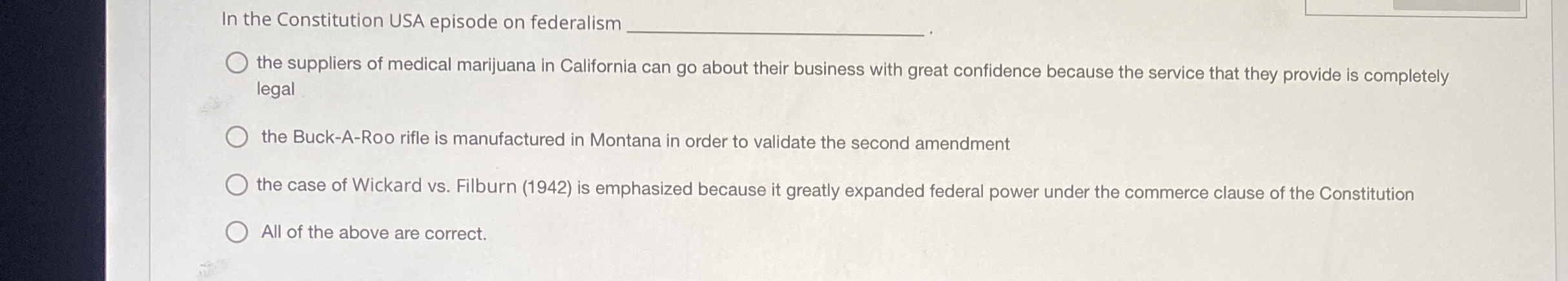 Solved According to the Constitution USA episode Built to | Chegg.com