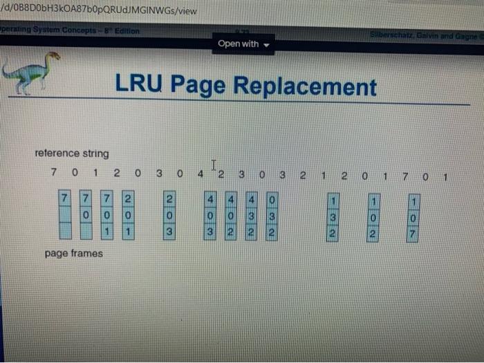 Solved DO FIFO LRU , LFU and OPtimalusing the reference | Chegg.com
