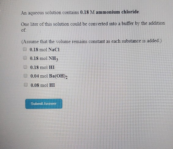 Solved An aqueous solution contains 0.31 M hypochlorous | Chegg.com
