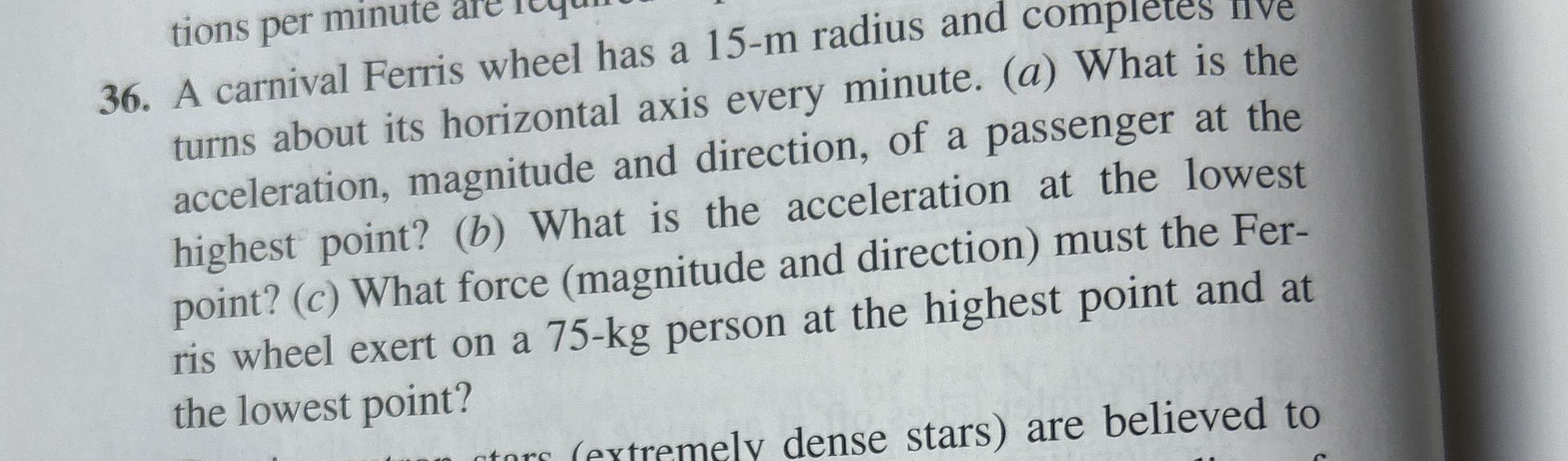 Solved A carnival Ferris wheel has a 15-m ﻿radius and | Chegg.com