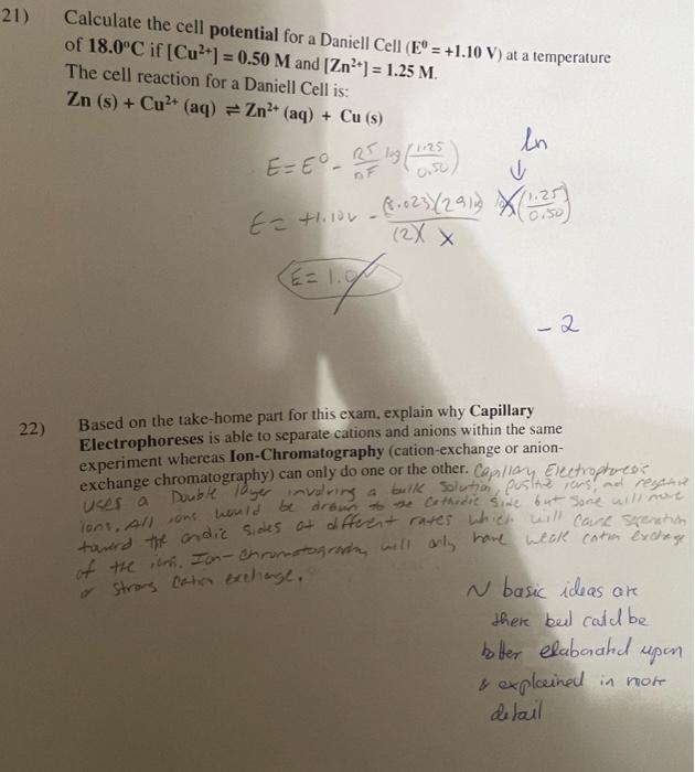 Solved Calculate the cell potential for a Daniell Cell | Chegg.com