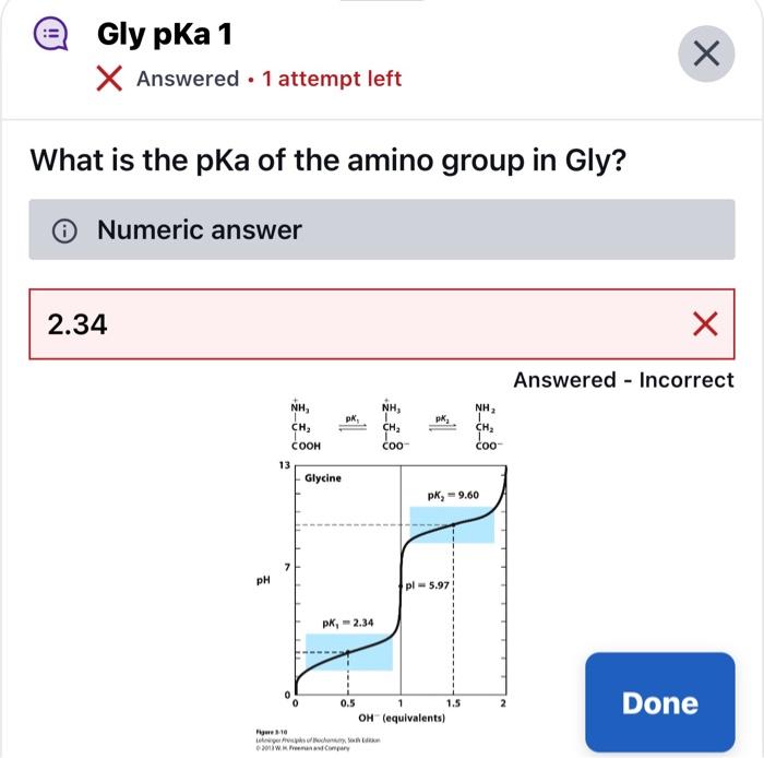 Solved What is the pKa of the amino group in Gly? | Chegg.com
