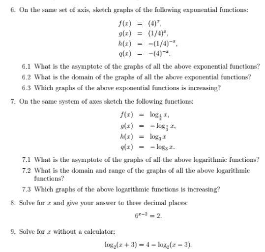 Solved On the same set of axis, sketch graphs of the | Chegg.com