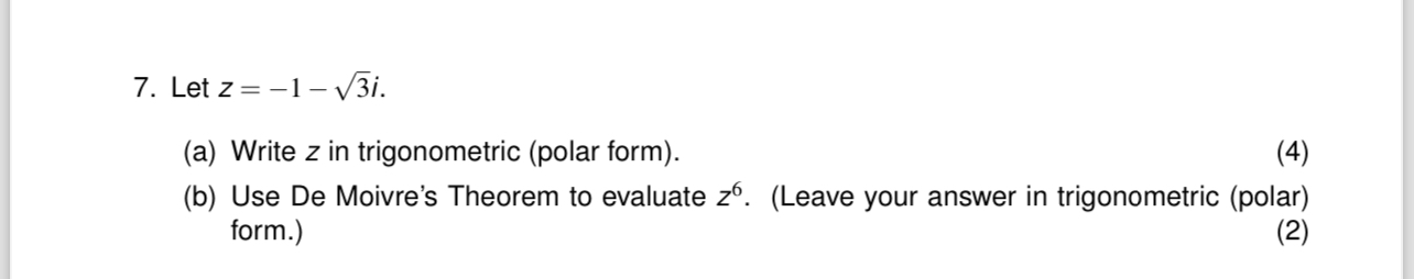 Solved Let z=-1-32i.(a) ﻿Write z ﻿in trigonometric (polar | Chegg.com