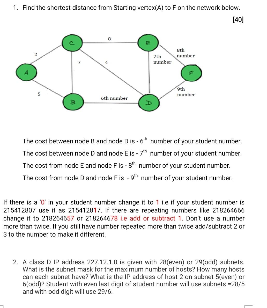 A class B network address of 183.1.0.0 is given and | Chegg.com