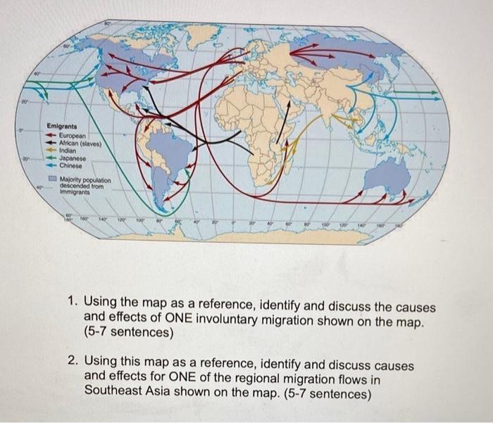 Solved What is one voluntary migration and one regional | Chegg.com