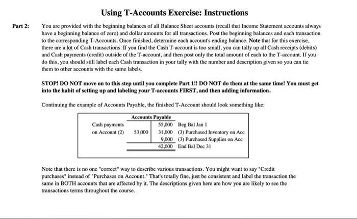 Solved \r\n\r\n\r\nUsing T-Accounts Exercise: Transaction | Chegg.com
