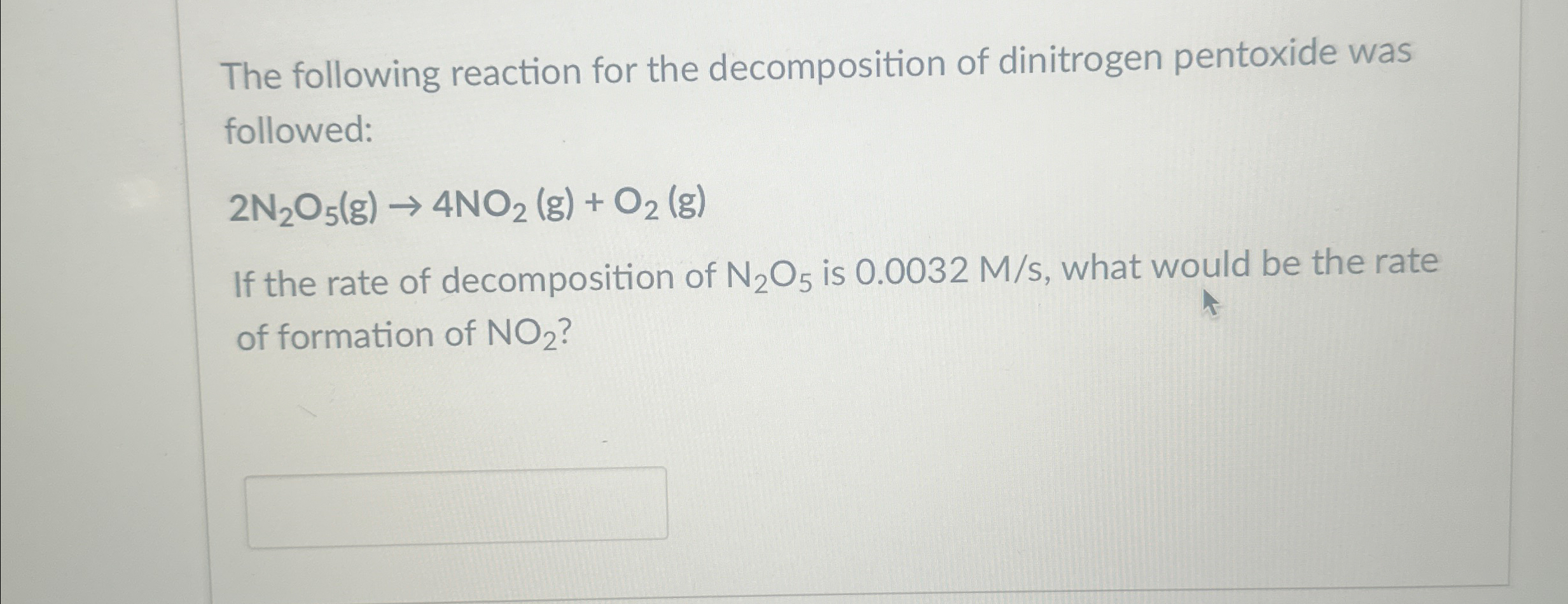 Solved The following reaction for the decomposition of | Chegg.com