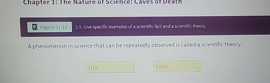 Solved 1.5. ﻿Give specific examples of a scientific fact and | Chegg.com