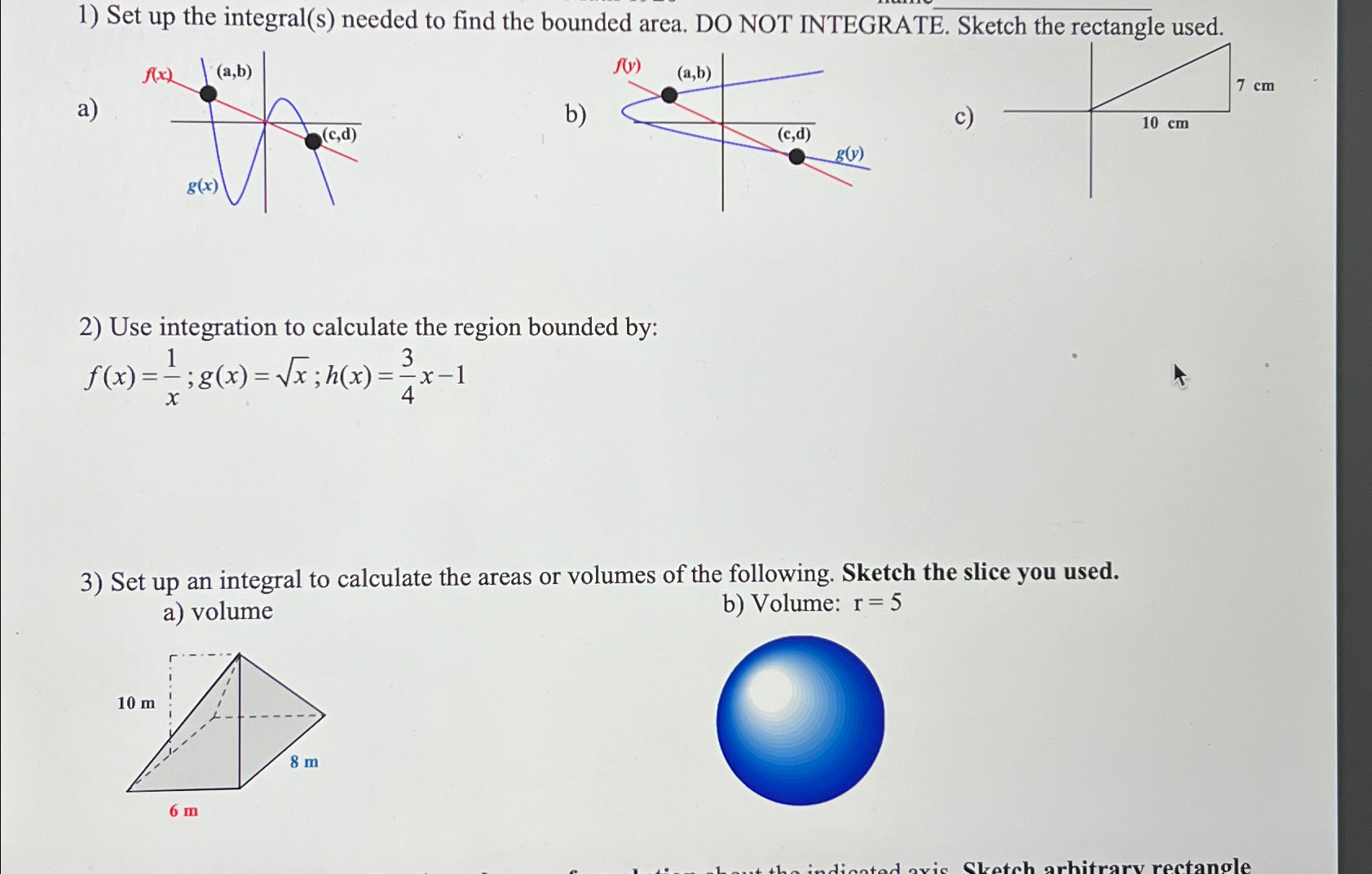 Solved Set up the integral(s) ﻿needed to find the bounded | Chegg.com