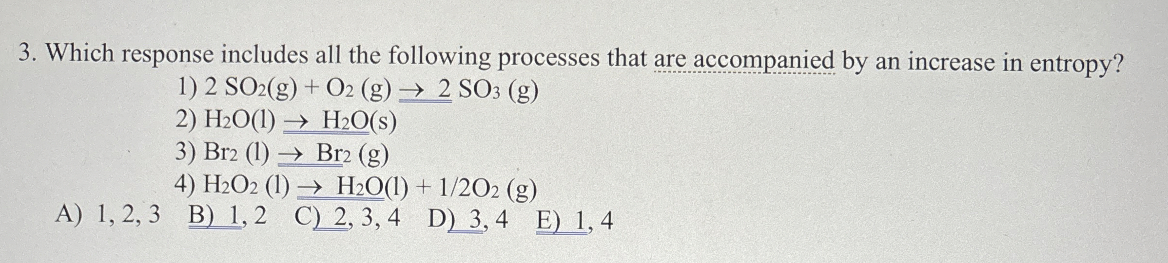 Solved Which response includes all the following processes | Chegg.com
