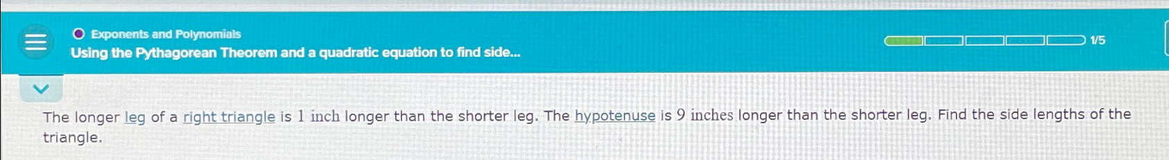 Solved Exponents and PolymomialsUsing the Pythagorean | Chegg.com